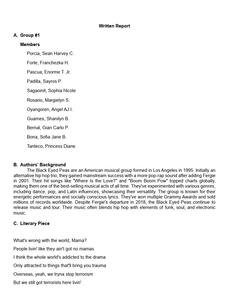 Written Report | PDF