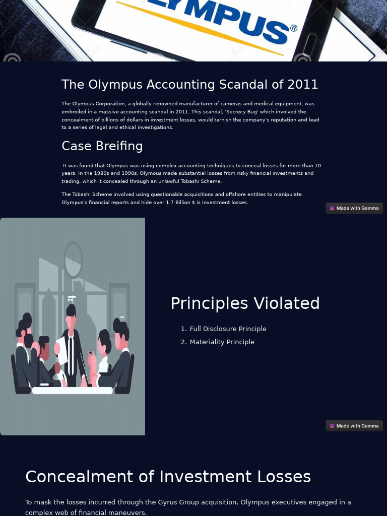 Olympus Accounting Scandal Overview | PDF | Corporate Law | Business
