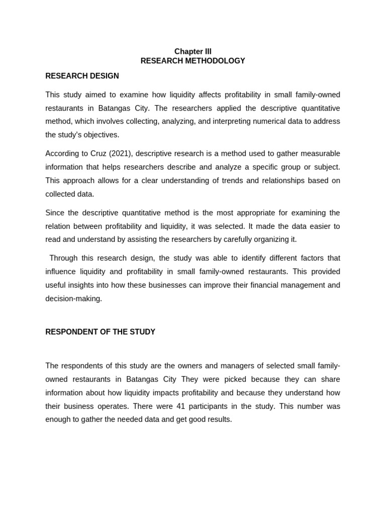 Chapter III Research Methodology | PDF | Methodology | Survey Methodology