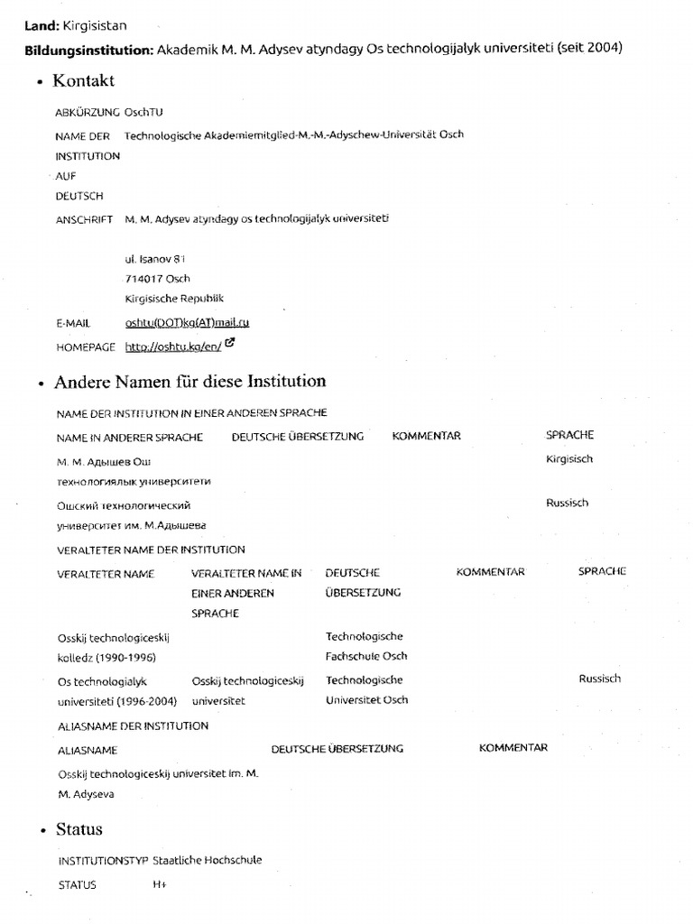 Anabin Fuer Takhmina | PDF