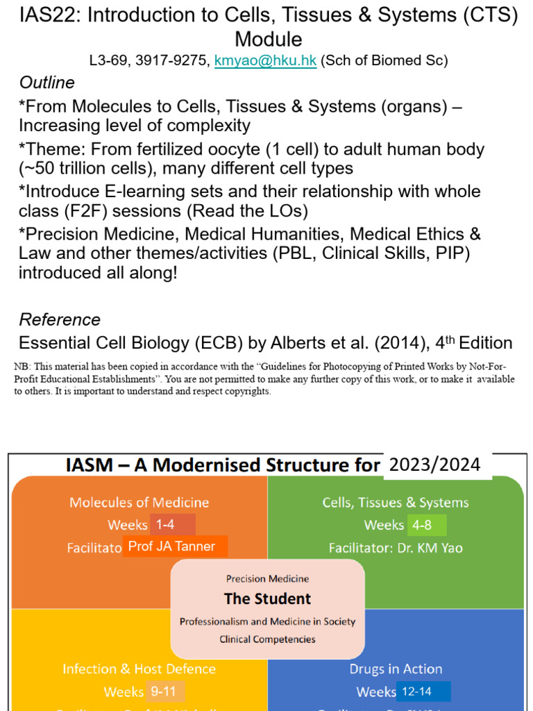 IAS22 Intro to CTS Module | PDF | Cell (Biology) | Embryo