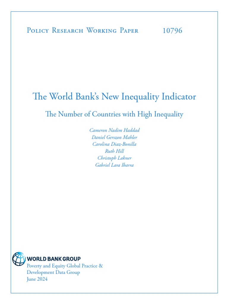World Bank Inequality Indicator | PDF | Gini Coefficient | Economic ...
