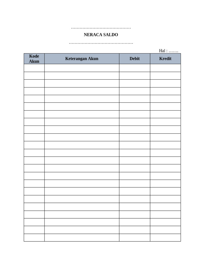 Neraca Saldo | PDF