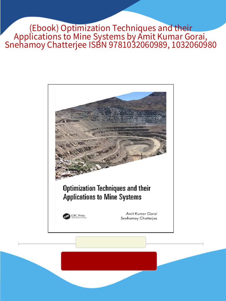 (Ebook) Optimization Techniques and Their Applications To Mine Systems by Amit Kumar Gorai ...