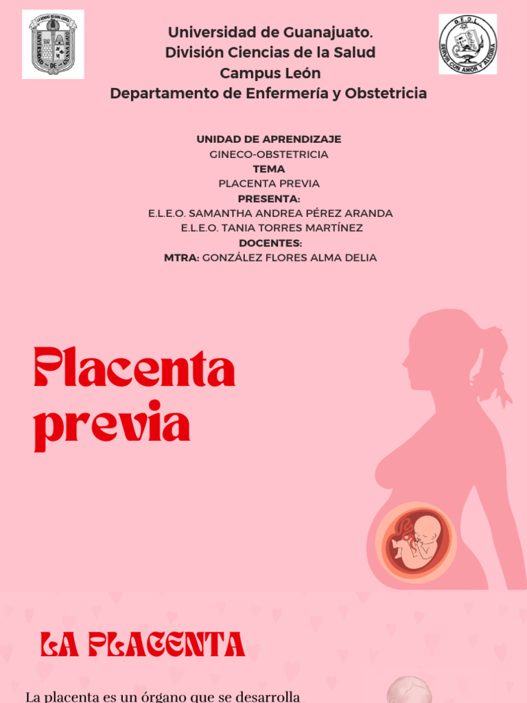 Placenta Previa: Diagnóstico y Tratamiento | PDF | Placenta | El embarazo