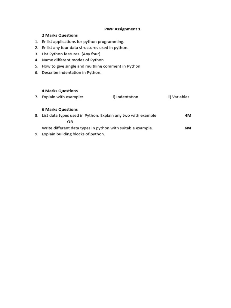 PWP Assignment1 | PDF