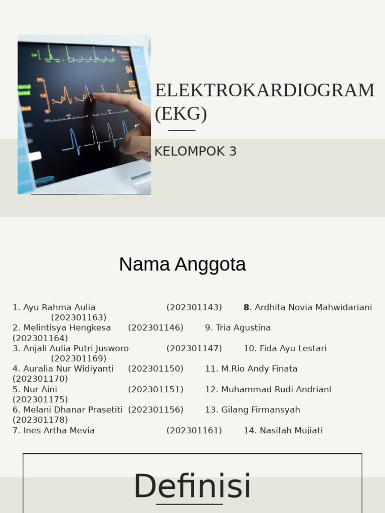 Elektrokardiogram (EKG) Kel.3 Ibd-1 | PDF