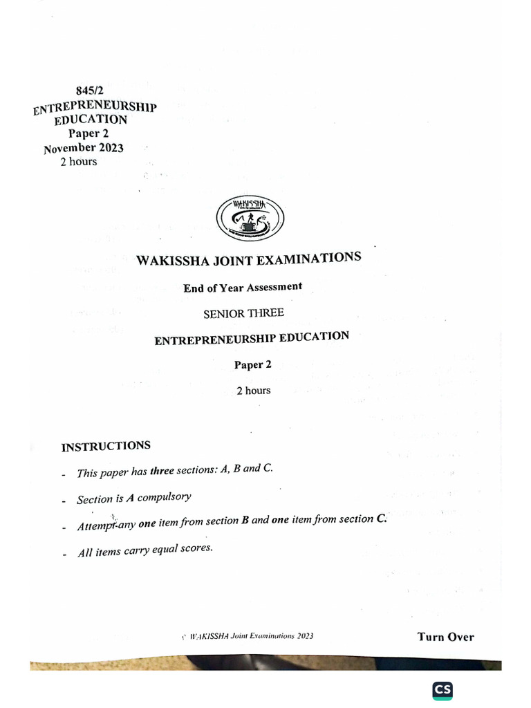 Ent s3 Wakisha-1 | PDF