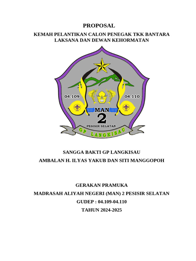 PROPOSAL PERKEMAHAN Desember 2024. | PDF