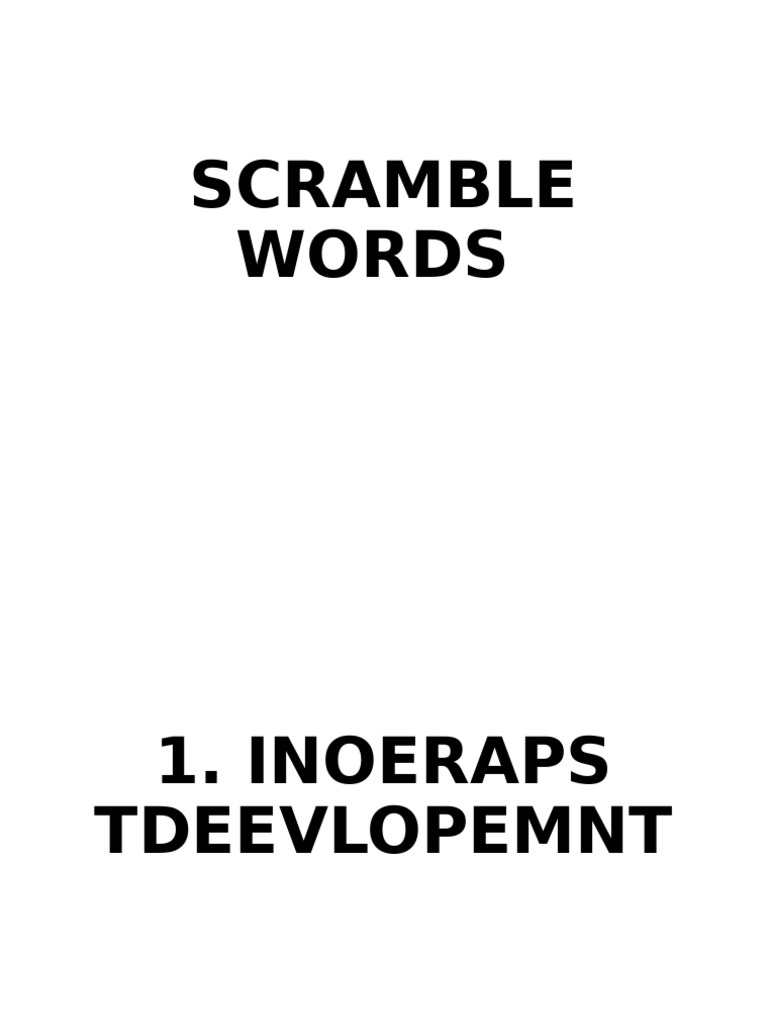 Scramble Words-wps Office | PDF