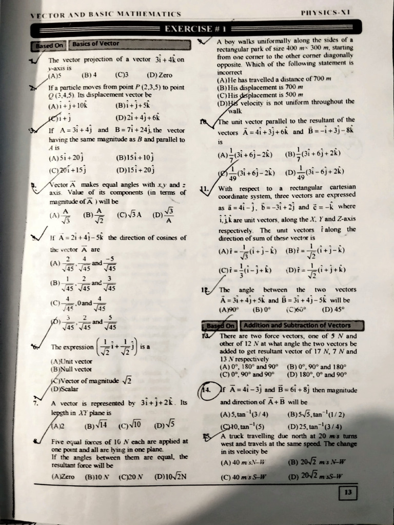 Exercise 1 | PDF | Euclidean Vector | Cartesian Coordinate System