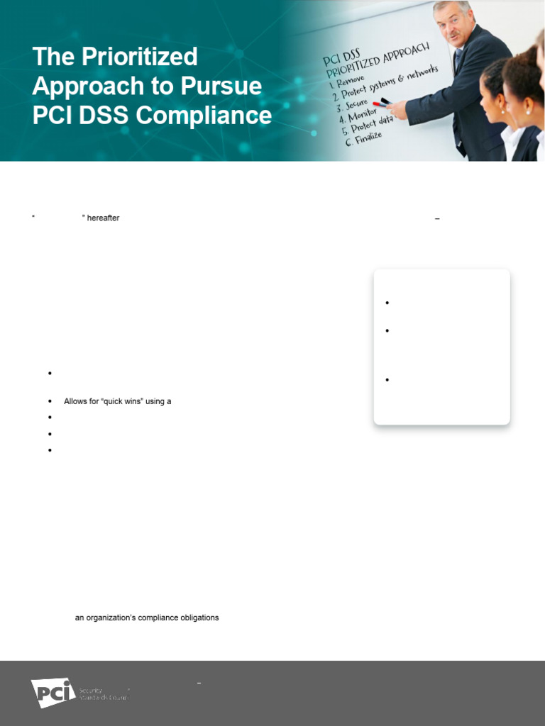 Prioritized Approach For PCI DSS v4 0 1 | PDF | Payment Card Industry ...