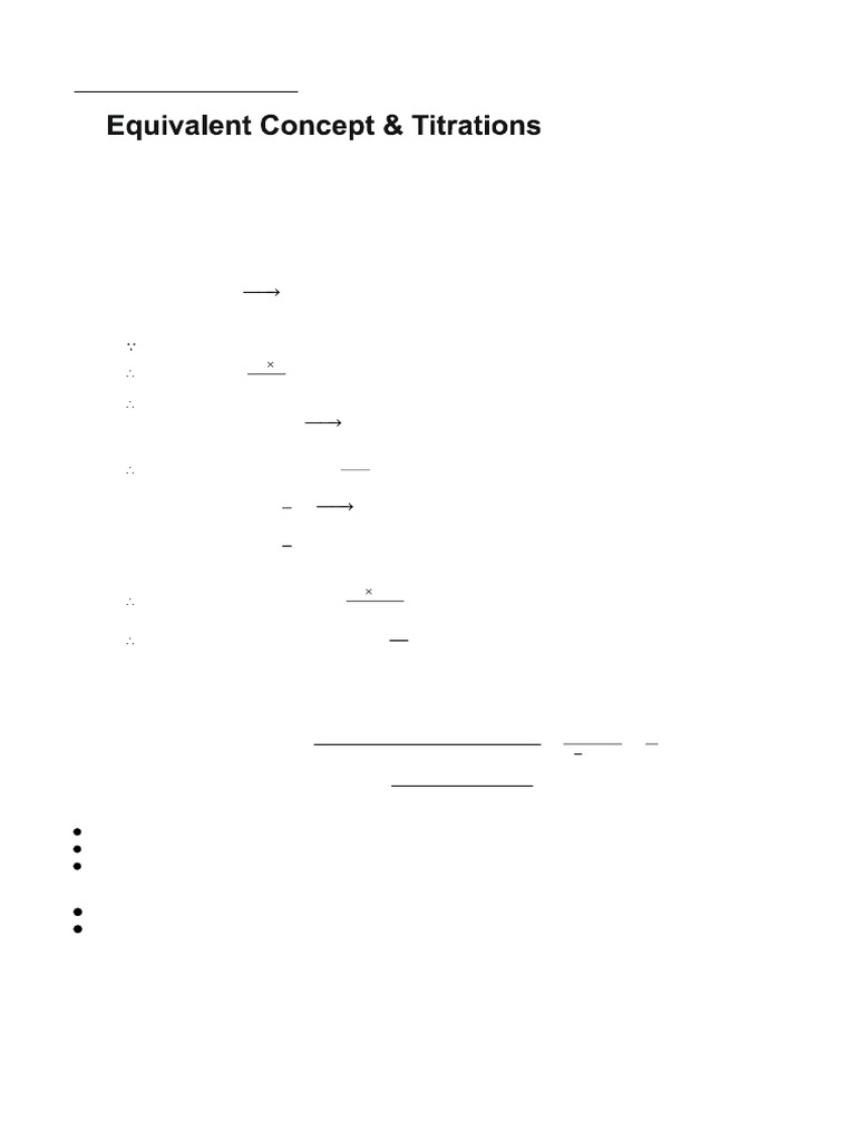 Equivalent Concept _ Titration Theory-1 | PDF | Titration | Chemistry