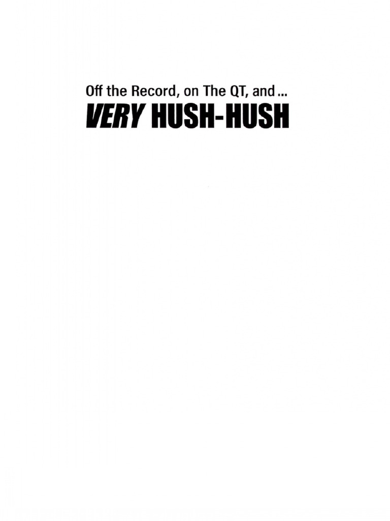11.very Hush-Hush by John Bannon | PDF