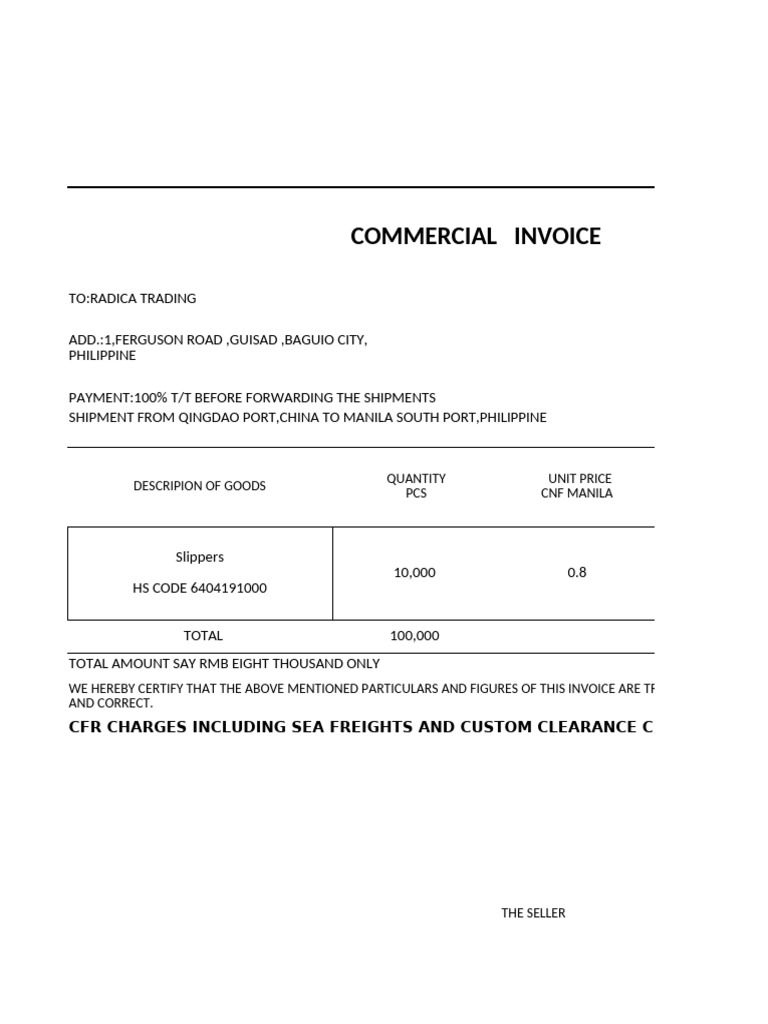 B-Invoice & Packing List | PDF