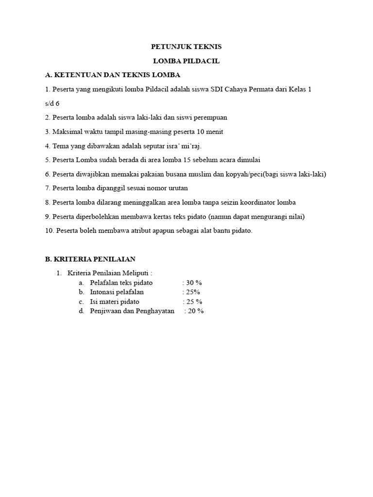 Juknis Pildacil | PDF