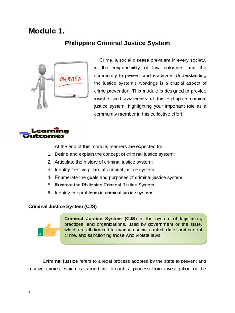 Module 1 CJS Preliminaries | PDF | Crime & Violence | Criminal Justice