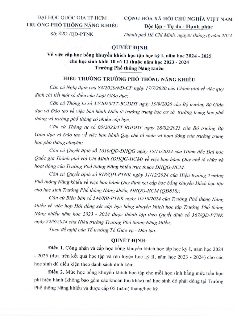 820-QD Cap Hoc Bong KKHT HK1, 24-25 (KQ HK2 23-24) | PDF