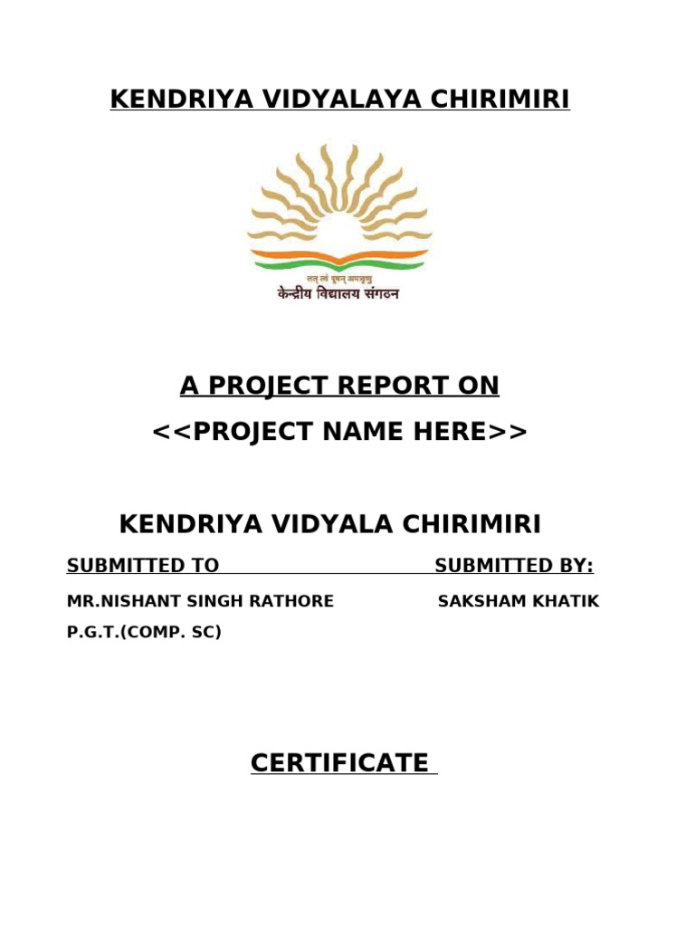 CS PROJECT REPORT TEMPLATE (1) | PDF