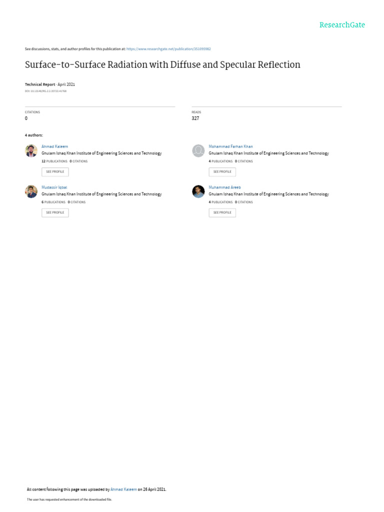 COMSOL Multiphysics File For Surface-to-Surface Radiation | PDF | Heat ...