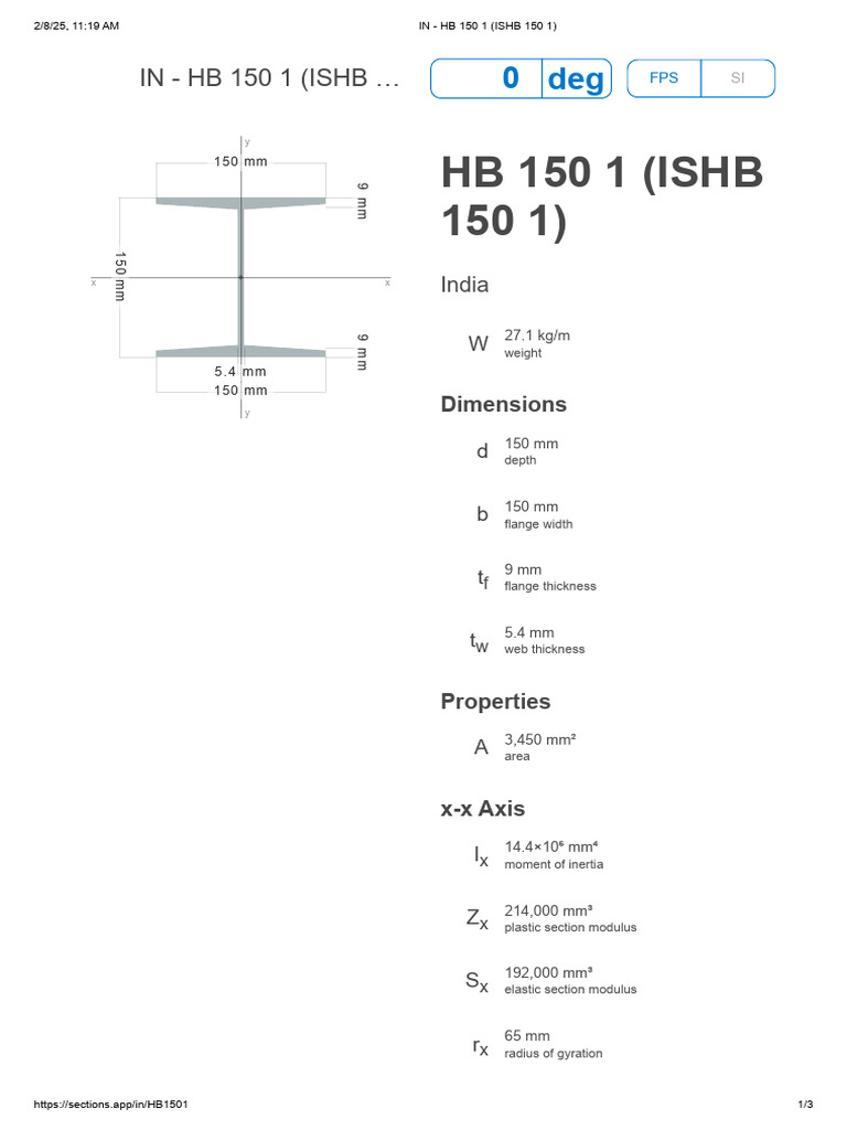 In - HB 150 1 (Ishb 150 1) | PDF | Bending | Deformation (Mechanics)