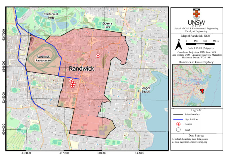 Randwick Map | PDF