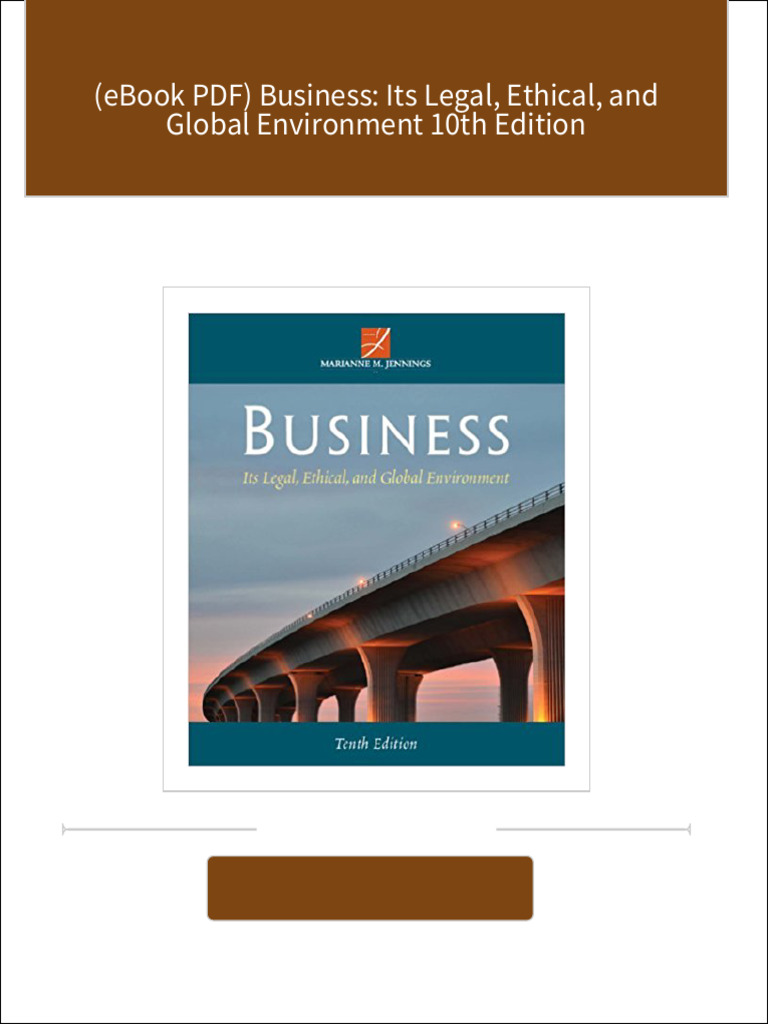 (Ebook PDF) Business: Its Legal, Ethical, and Global Environment 10Th ...