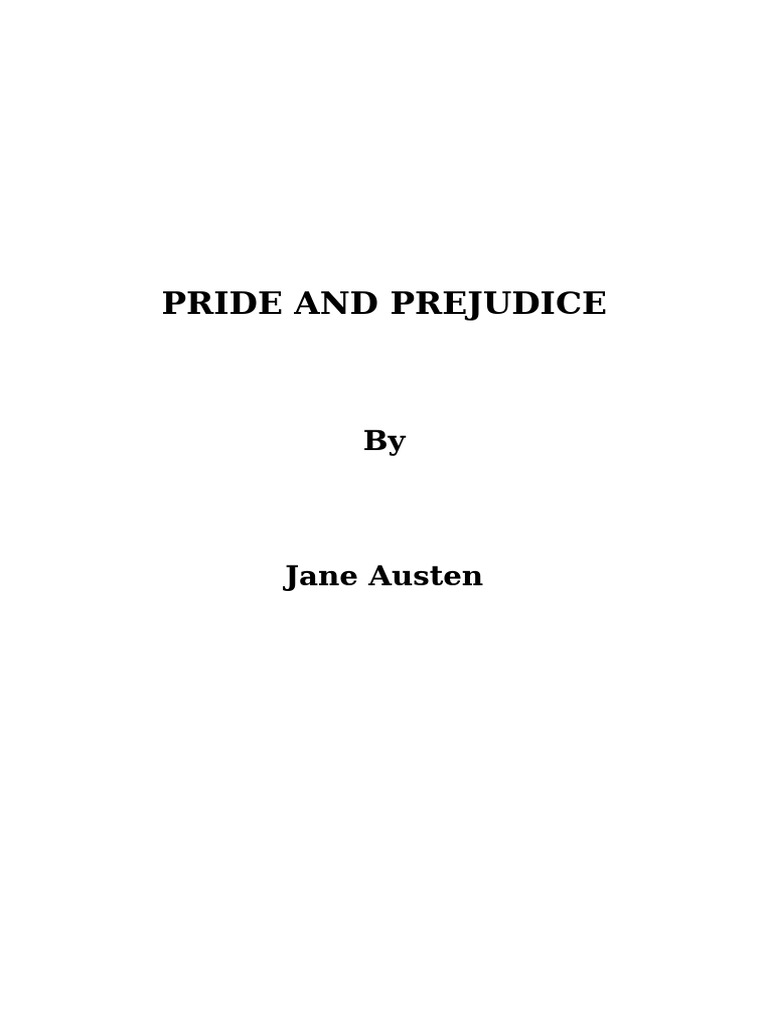 Pride and Prejudice Chapters 1-3 | PDF | Pride And Prejudice | Mr. Darcy
