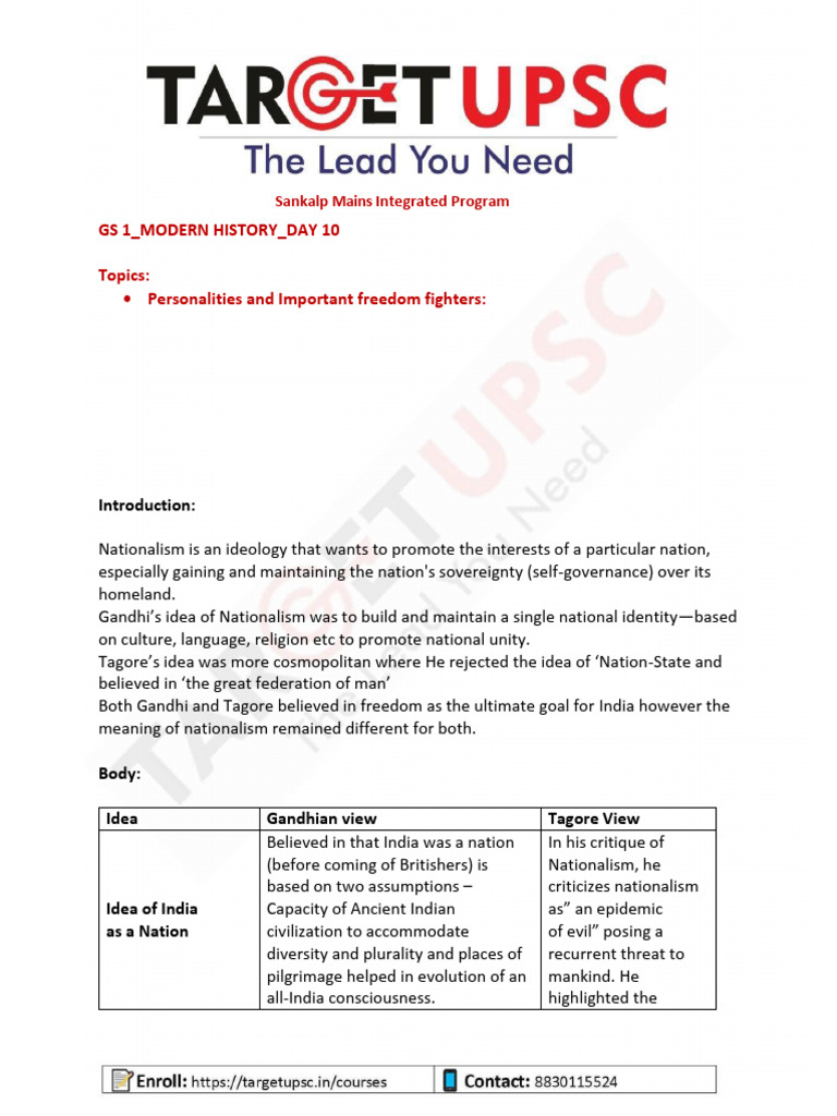 10.modern History Target Upsc | PDF | Mahatma Gandhi | Dalit
