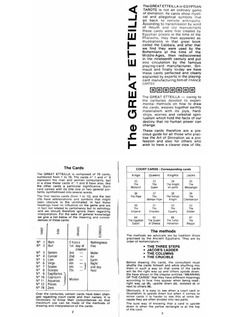 Grand Etteilla LWB | PDF
