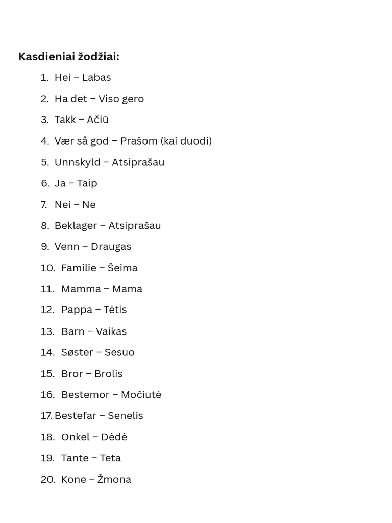 Norvegų Kalba | PDF