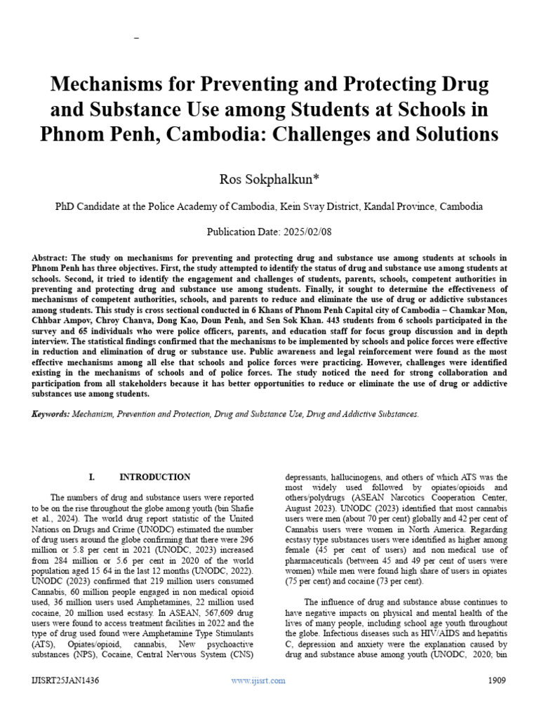 Preventing Student Drug Use in Phnom Penh | PDF | Substance Abuse ...
