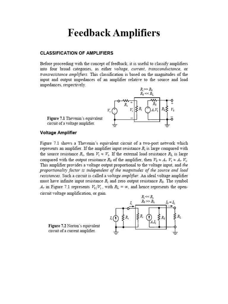 Feedback Amplifiers - 125219 | PDF | Amplifier | Distortion