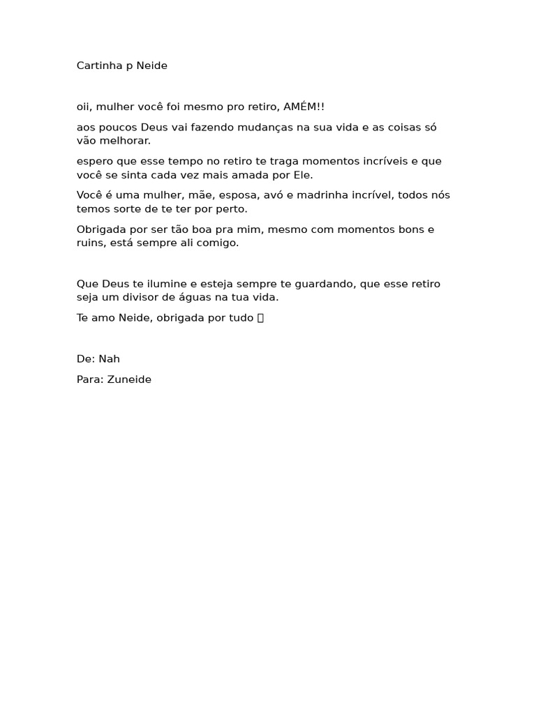 Carta para Neide 3 | PDF