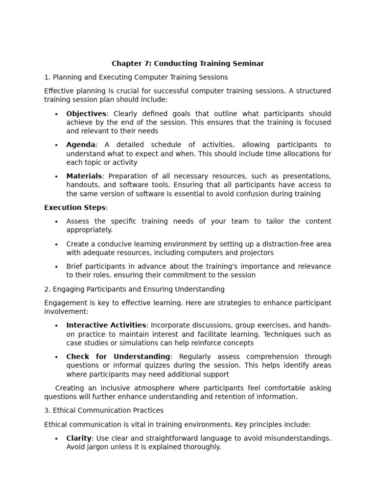 Conducting Seminar Training | PDF | Communication | Learning
