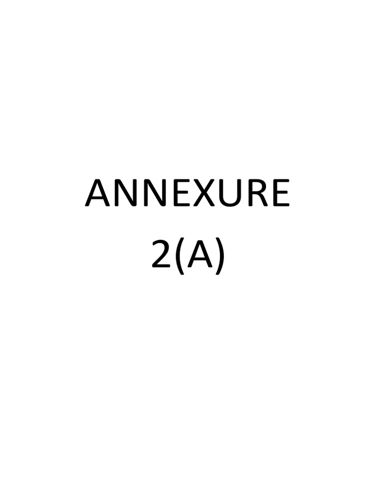 Annexure 2A (1) | PDF
