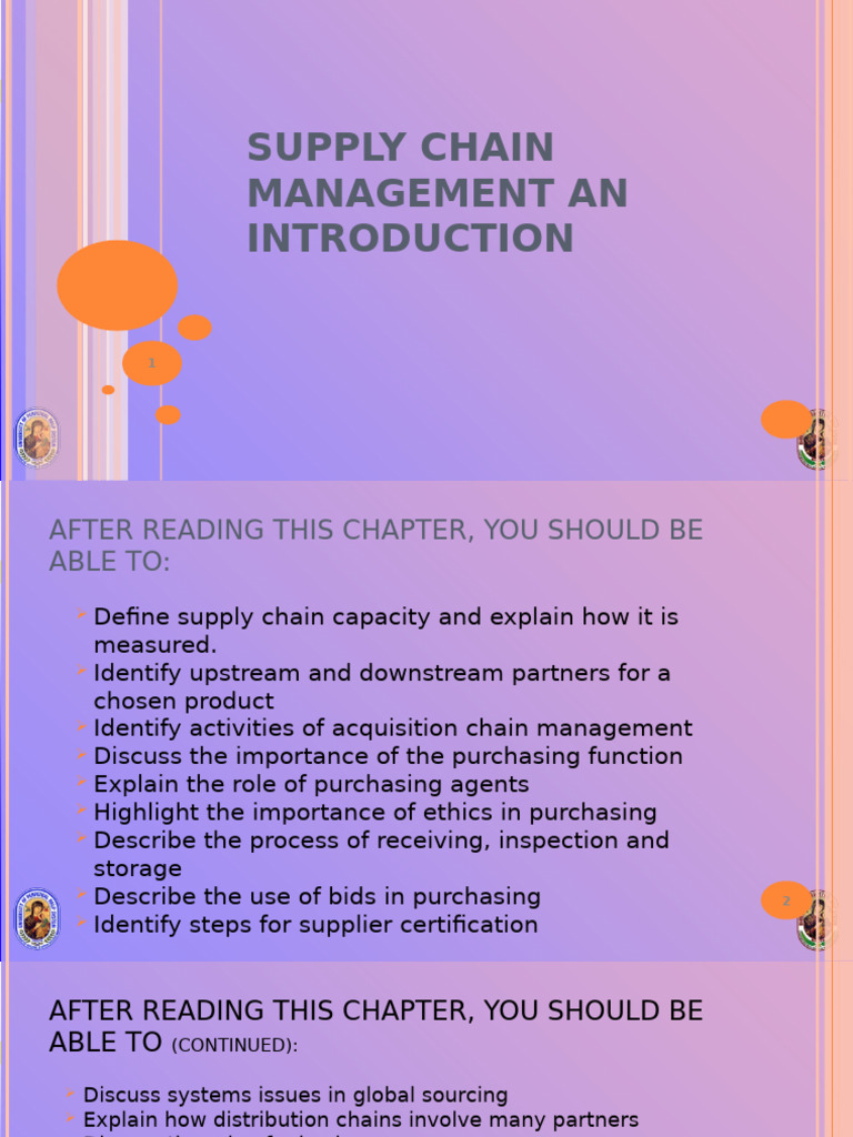 Supply Chain Chapter 1 | PDF | Supply Chain | Procurement