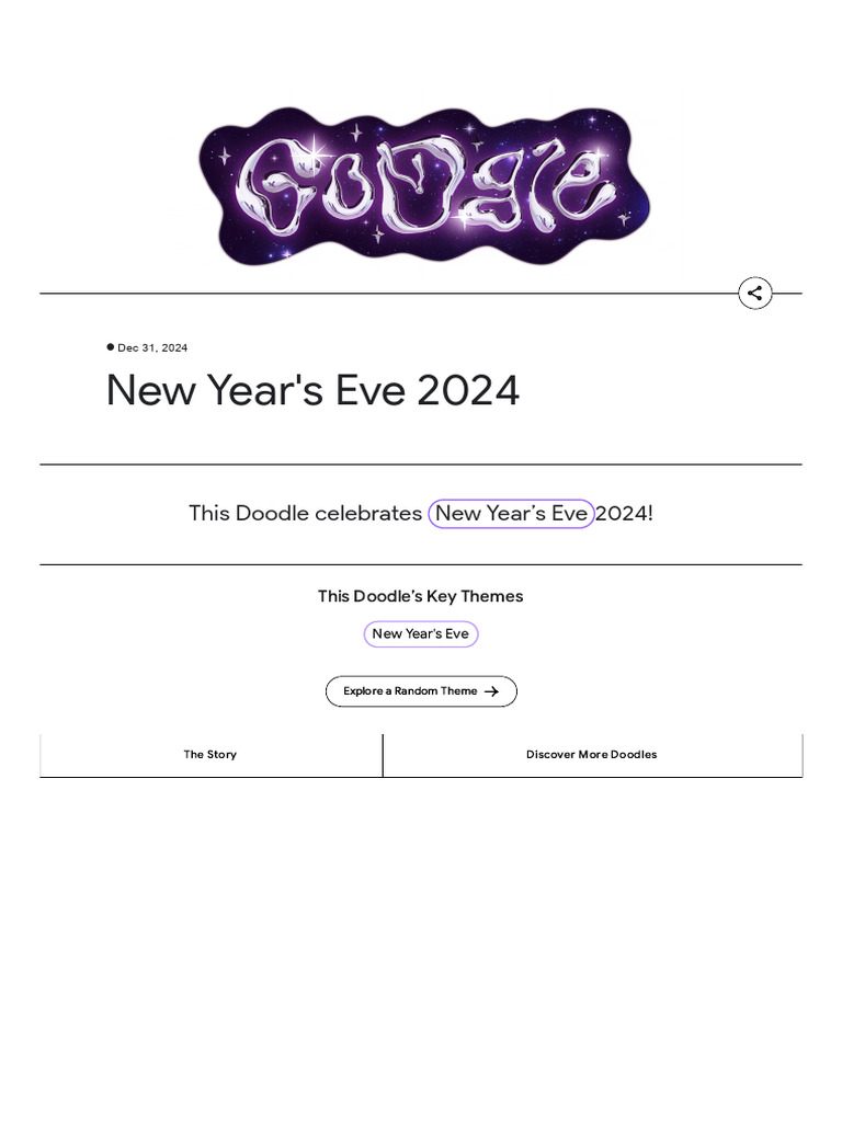 New Year's Eve 2024 Google Doodle | PDF