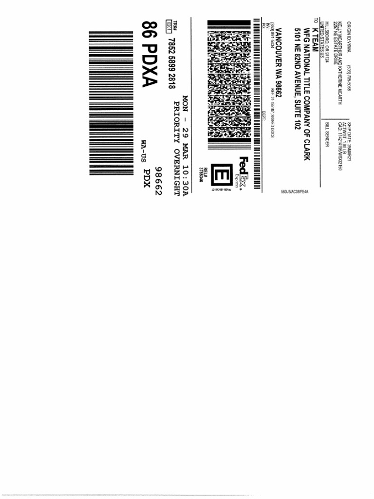 shipping label | PDF