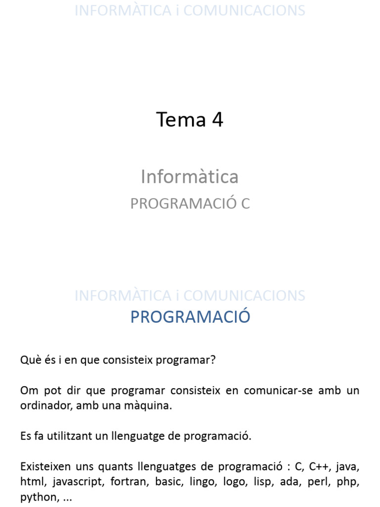 5 TEMA 4 Programació C | PDF