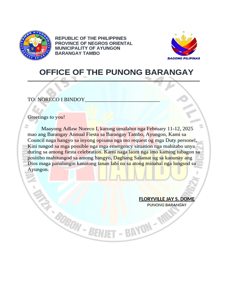 Request of Noreco Personel | PDF