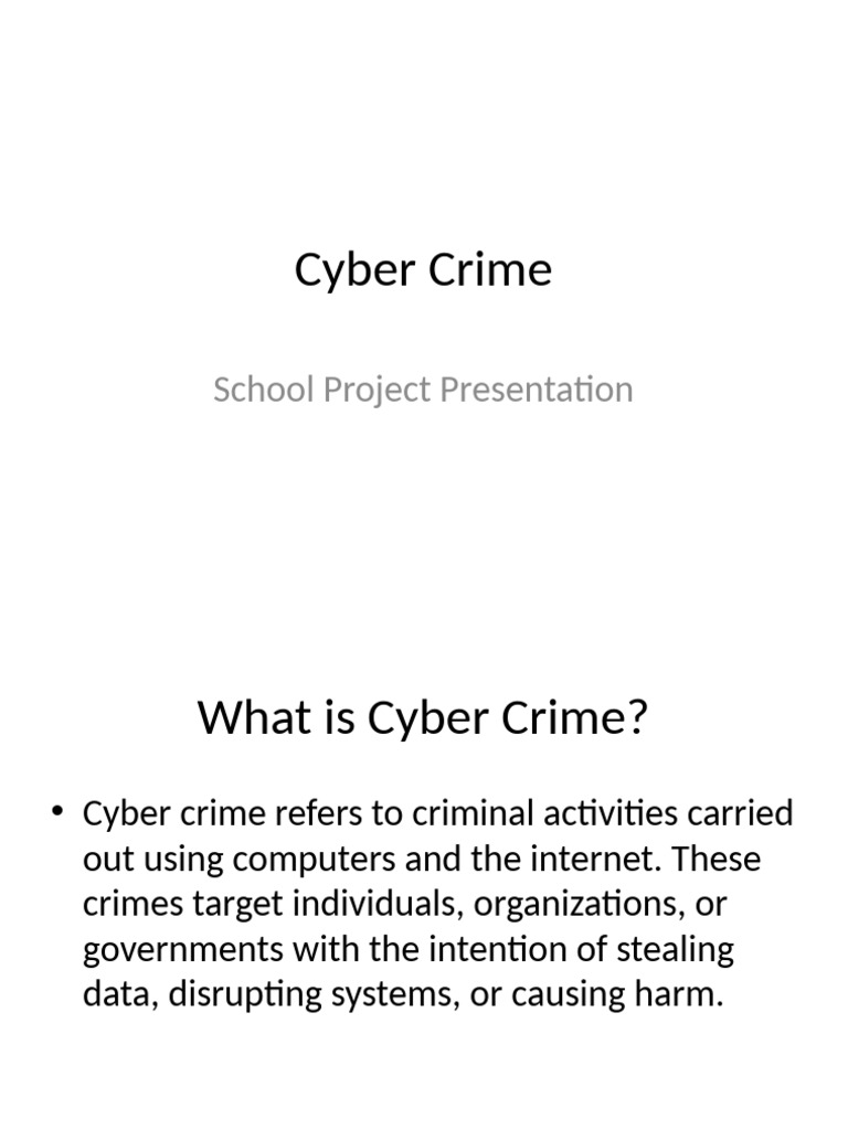 Cyber Crime Presentation | PDF
