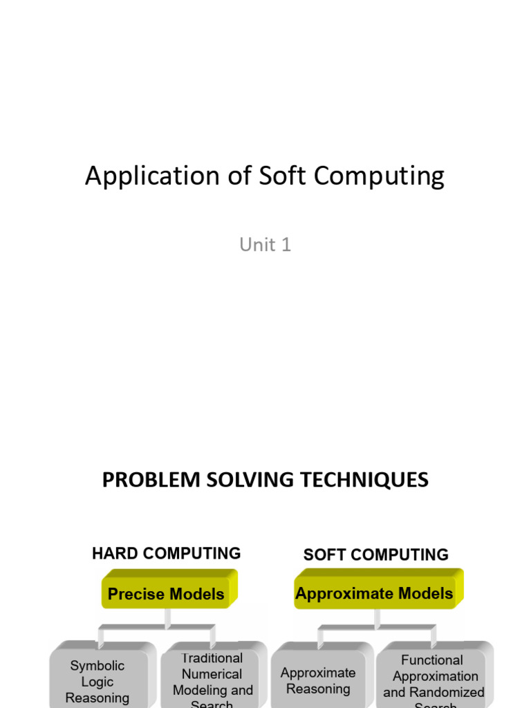 Unit 1 Application of Soft Computing_presentation (1) | PDF | Fuzzy Logic | Machine Learning