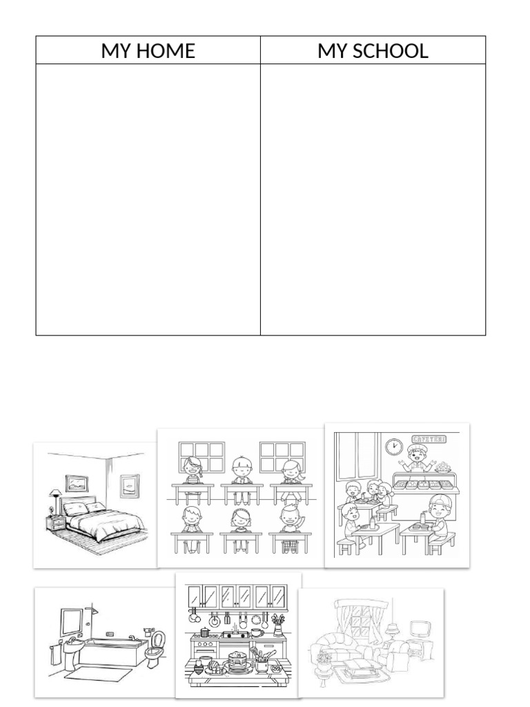 School or house sorting activity | PDF