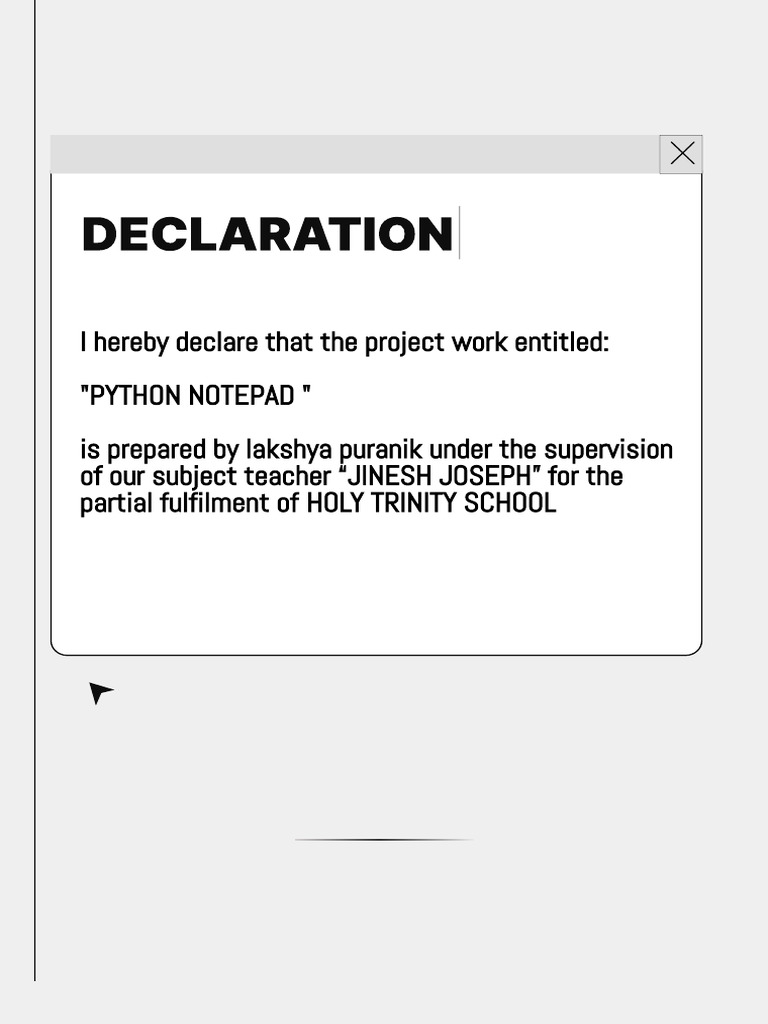 Python Notepad Project Report | PDF