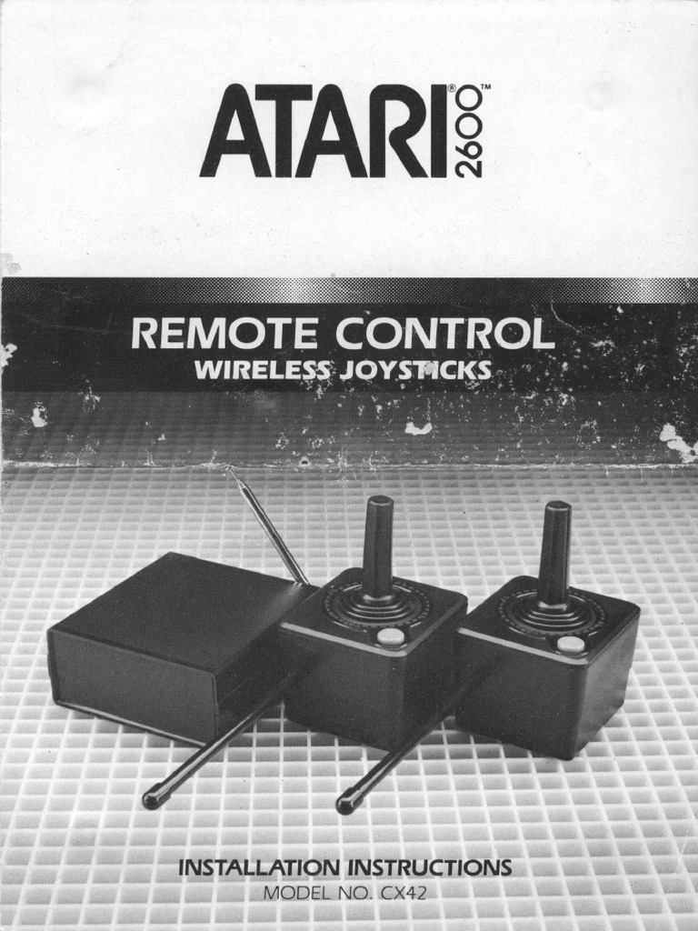 Atari 2600 Remote Control Wireless Joysticks Atari | PDF