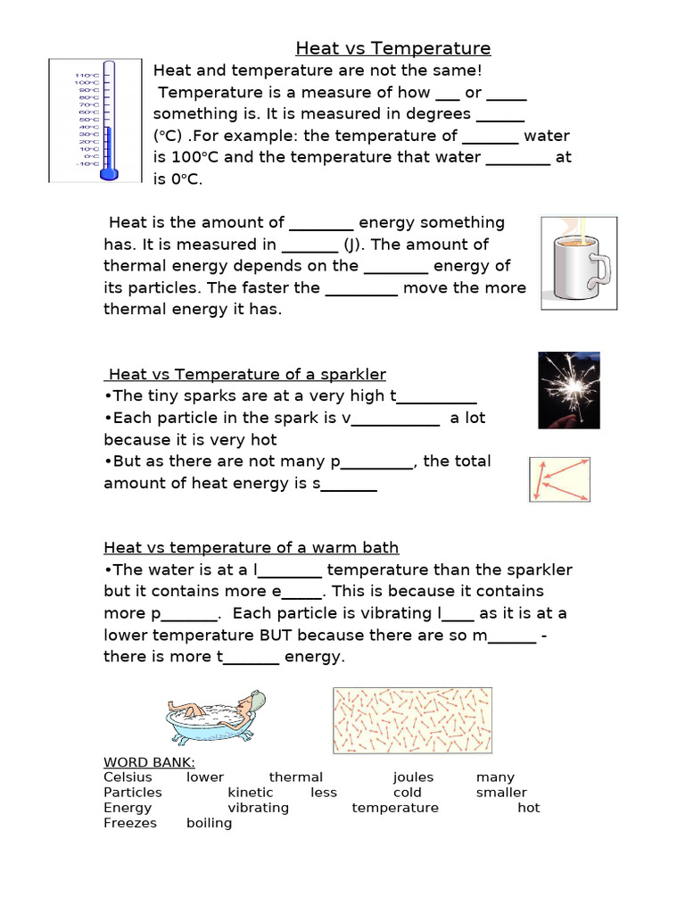 Heat vs Temperature Explained | PDF