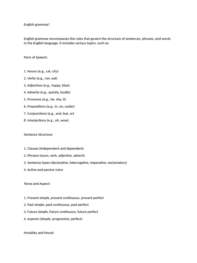 English grammar | PDF | English Grammar | English Language