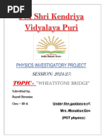 Physics Project Class 12th Wheat Stone Bridge | PDF | Resistor ...