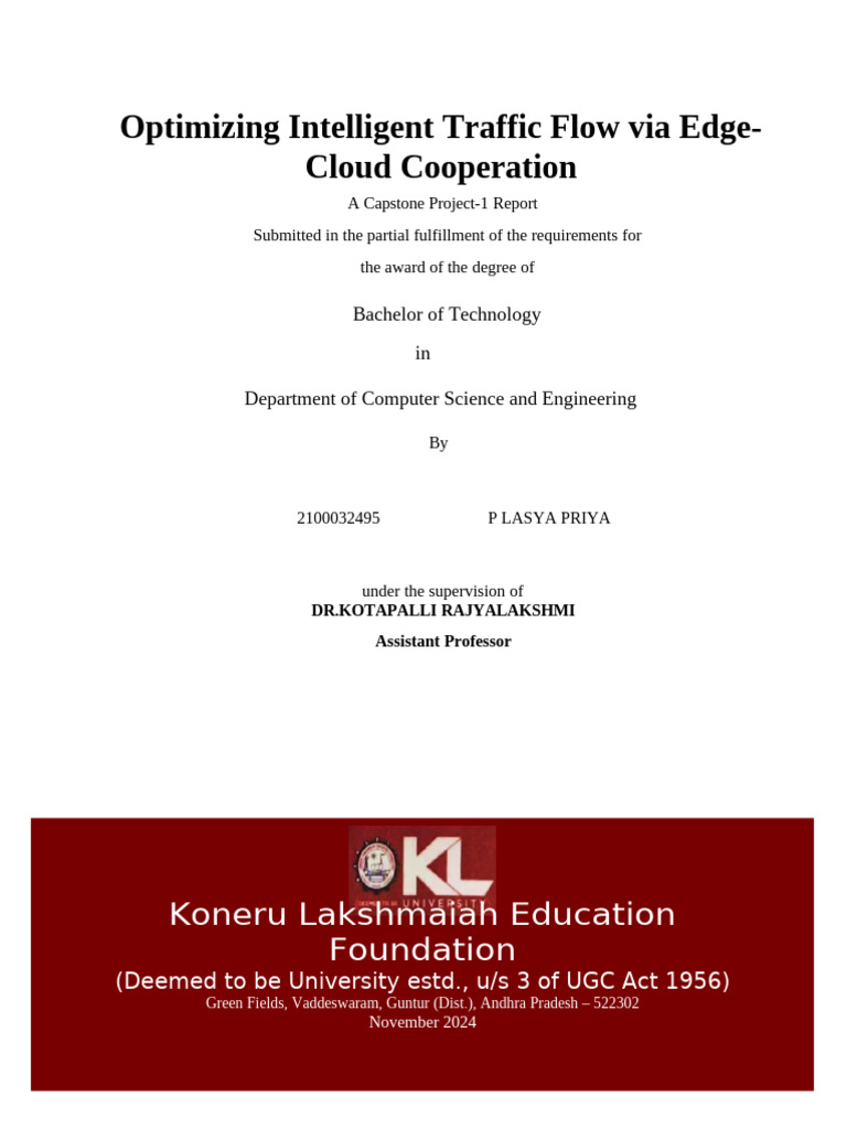 Lasya Priya Capstone | PDF | Internet Of Things | Machine Learning
